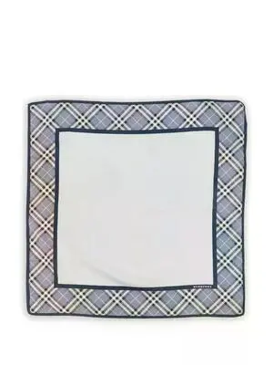 Burberry Checked Cotton Handkerchief - Blue