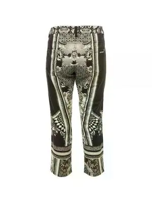 Roberto Cavalli Floral Print Cropped Jeans - Black