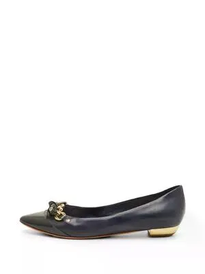 Dior Bow-detail Pointed-toe Ballet Flats