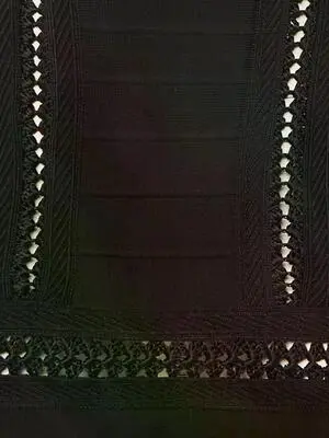 Herve Leger Bandage Knit Mini Skirt With Crochet Detailing