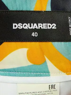 Dsquared2 Printed Pleated Mid Skirt