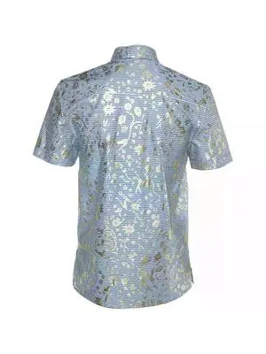 Kenzo Metallic-print Striped Shirt