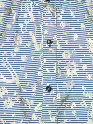 Kenzo Metallic-print Striped Shirt