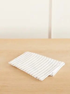 TEKLA Set Of Two Striped Organic Cotton-sateen Pillow Cases - Multi