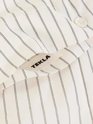 TEKLA Striped Organic Cotton-sateen Queen Duvet Cover
