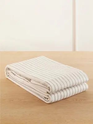 TEKLA Striped Organic Cotton-sateen King Duvet Cover - Multi