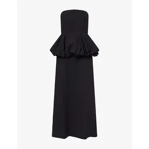 4TH & RECKLESS Nikita Puff-ball Peplum Waist Maxi Dress - Black