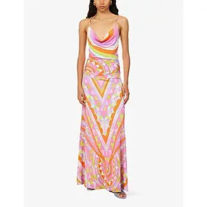 Emilio Pucci Printed Satin-jersey Maxi Skirt