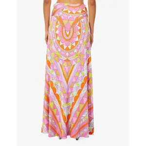 Emilio Pucci Printed Satin-jersey Maxi Skirt
