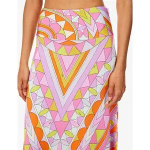 Emilio Pucci Printed Satin-jersey Maxi Skirt