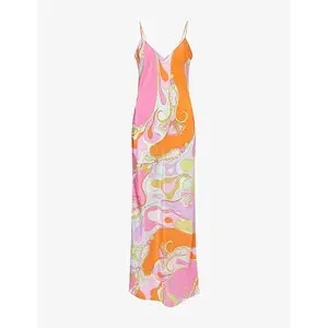 Emilio Pucci Graphic-print Silk Maxi Dress - Multicolor