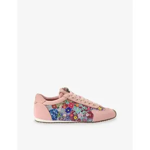 Kurt Geiger Islington Embroidered Woven Trainers - Blue/pal.c