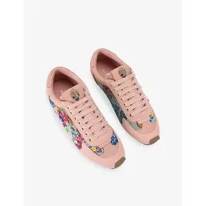 Kurt Geiger Islington Embroidered Woven Trainers - Blue/pal.c