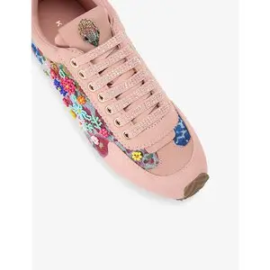 Kurt Geiger Islington Embroidered Woven Trainers - Blue/pal.c