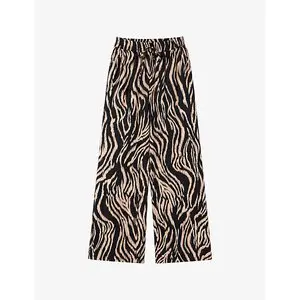 RO&ZO Zebra Print Wide Leg Trousers - Multi