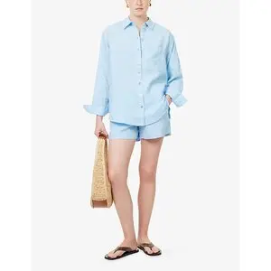 Heidi Klein Ponza Linen Beach Shorts - Blu-blu