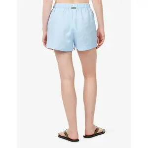 Heidi Klein Ponza Linen Beach Shorts - Blu-blu