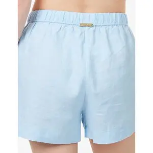 Heidi Klein Ponza Linen Beach Shorts - Blu-blu