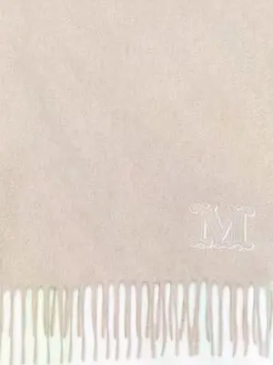 Max Mara Wsdalia Logo-embroidered Fringed Scarf
