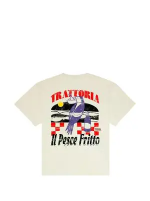 PAS DE MER Trattoria Graphic-print Cottont-shirt