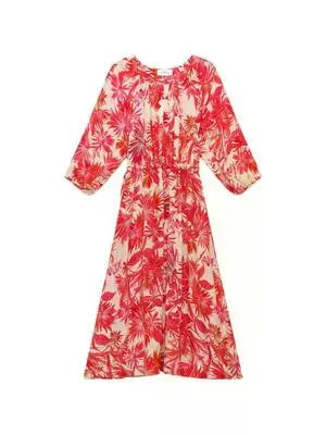 Malìparmi Botanical Jungle Floral-print Maxi Dress - Red