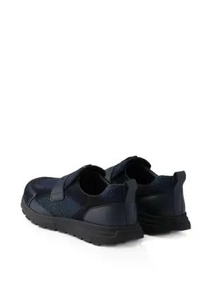 Prada Prax Mesh And Leather Loafers - Blue