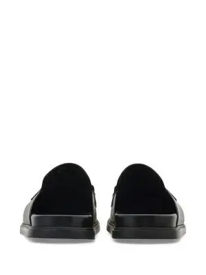 FERRAGAMO Gancini Ornament Mules - Black