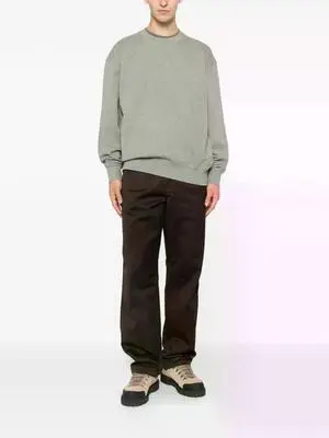 Carhartt Work In Progress Straight-leg Trousers With Logo Patch - Brown