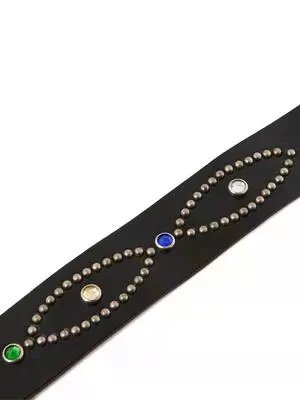 SAINT MXXXXXX Embellished Studded Leather Belt
