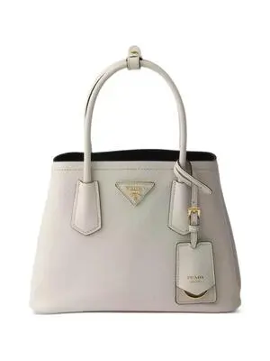 Prada Double Saffiano Leather Handbag - Neutrals