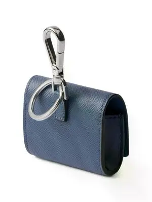 Prada Saffiano Leather Headphone Case With Keychain