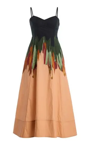 Ulla Johnson Fiora Printed Cotton Poplin Midi Dress - Multi
