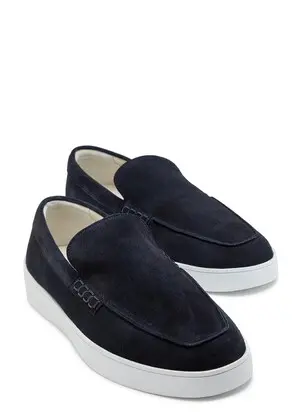 JUDE LLOW Jacqués Suede Loafers - Navy