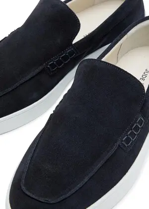 JUDE LLOW Jacqués Suede Loafers - Navy