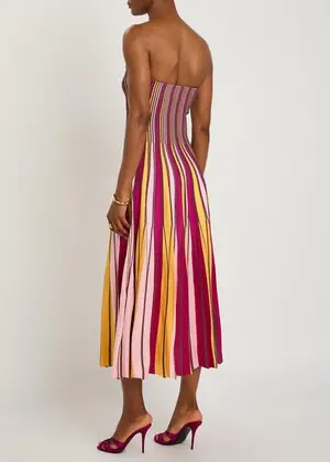 Simkhai Soleil Striped Knit Midi Dress