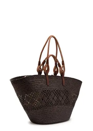 Stella McCartney Large Raffia Tote Bag - Black