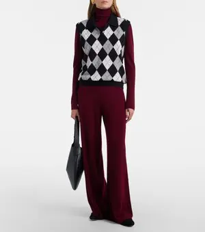 LISA YANG Argyle Cashmere Sweater Vest