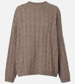 LISA YANG Seymour Cable-knit Cashmere Sweater - Grey