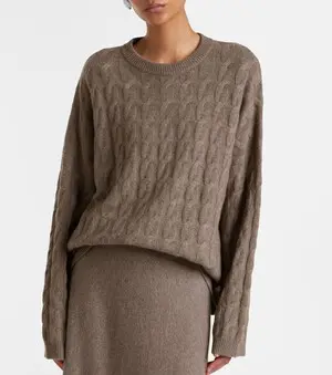 LISA YANG Seymour Cable-knit Cashmere Sweater - Grey