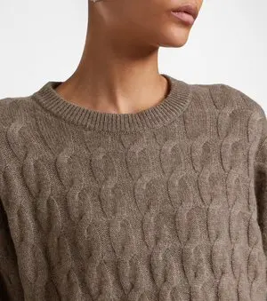 LISA YANG Seymour Cable-knit Cashmere Sweater - Grey