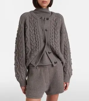 LISA YANG Winroe Cable-knit Cashmere Cardigan