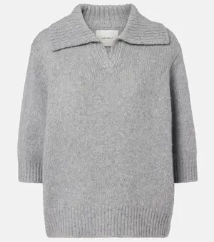 LISA YANG Lisa Yang Cashmere And Silk Polo Sweater Grey