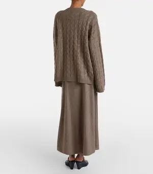 LISA YANG Cashmere Midi Skirt - Grey