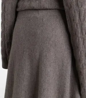LISA YANG Cashmere Midi Skirt - Grey