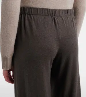LISA YANG Aina Cotton And Cashmere Wide-leg Trousers - Brown