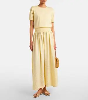 MONTCE Millie Gingham Cotton Maxi Skirt