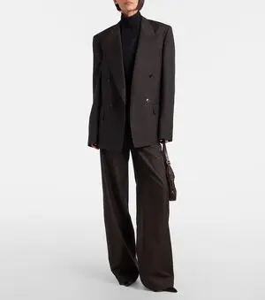 Gucci Pinstripe Wool And Mohair Double-breasted Blazer