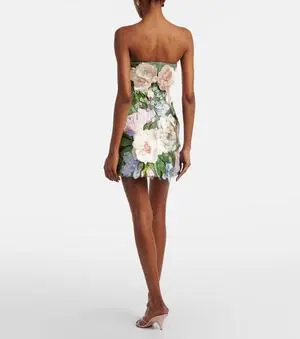 LEO LIN Roselle Floral-appliqué Mini Dress