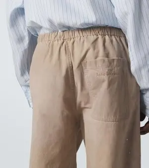 Acne Studios Cotton Twill Wide-leg Pants - Beige