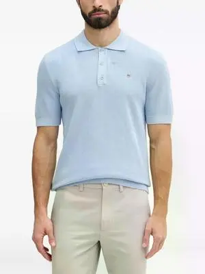 Gant Logo-embroidered Polo Shirt - Blue